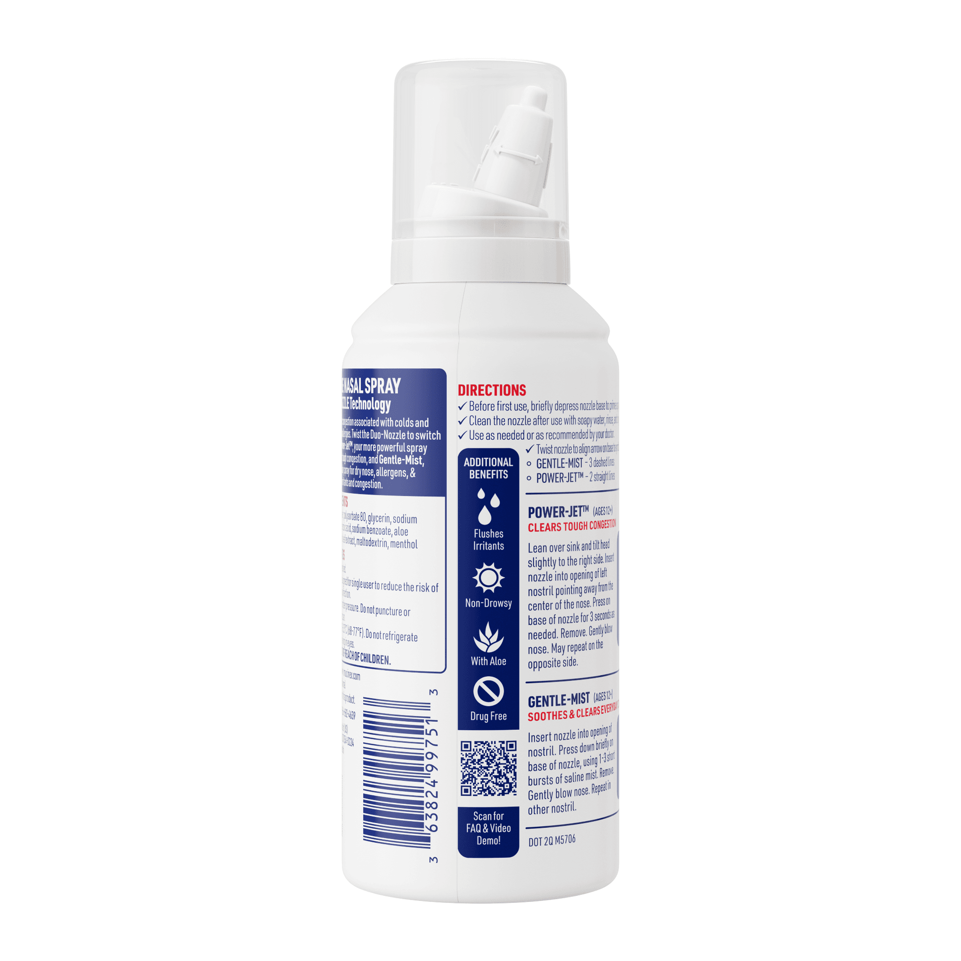 Mucinex® Sinus Clear&Cool Saline Nasal Spray for Cooling Congestion ...