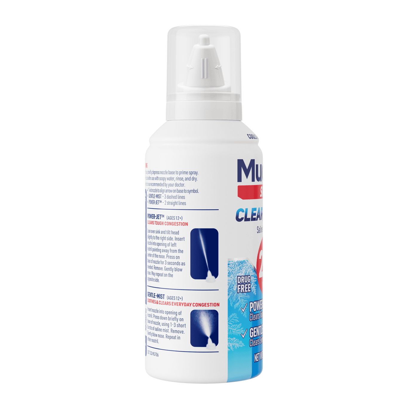 Mucinex® Sinus Clear&Cool Saline Nasal Spray for Cooling Congestion ...